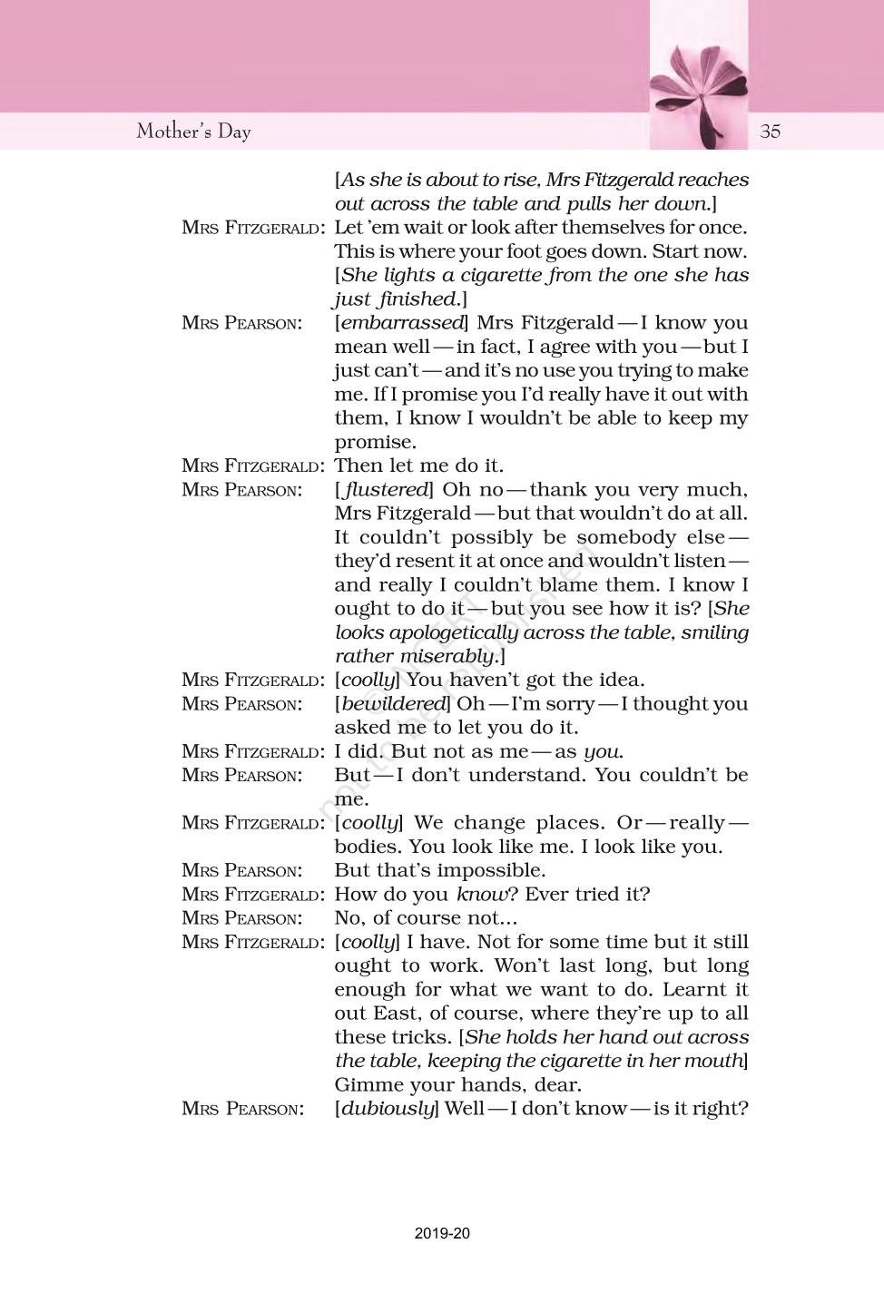Mothers Day Ncert Book Of Class 11 English Snapshot